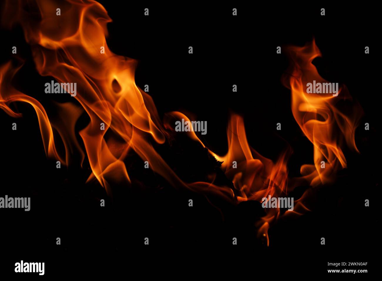 Texture of fire on black background. Abstract fire flame background ...