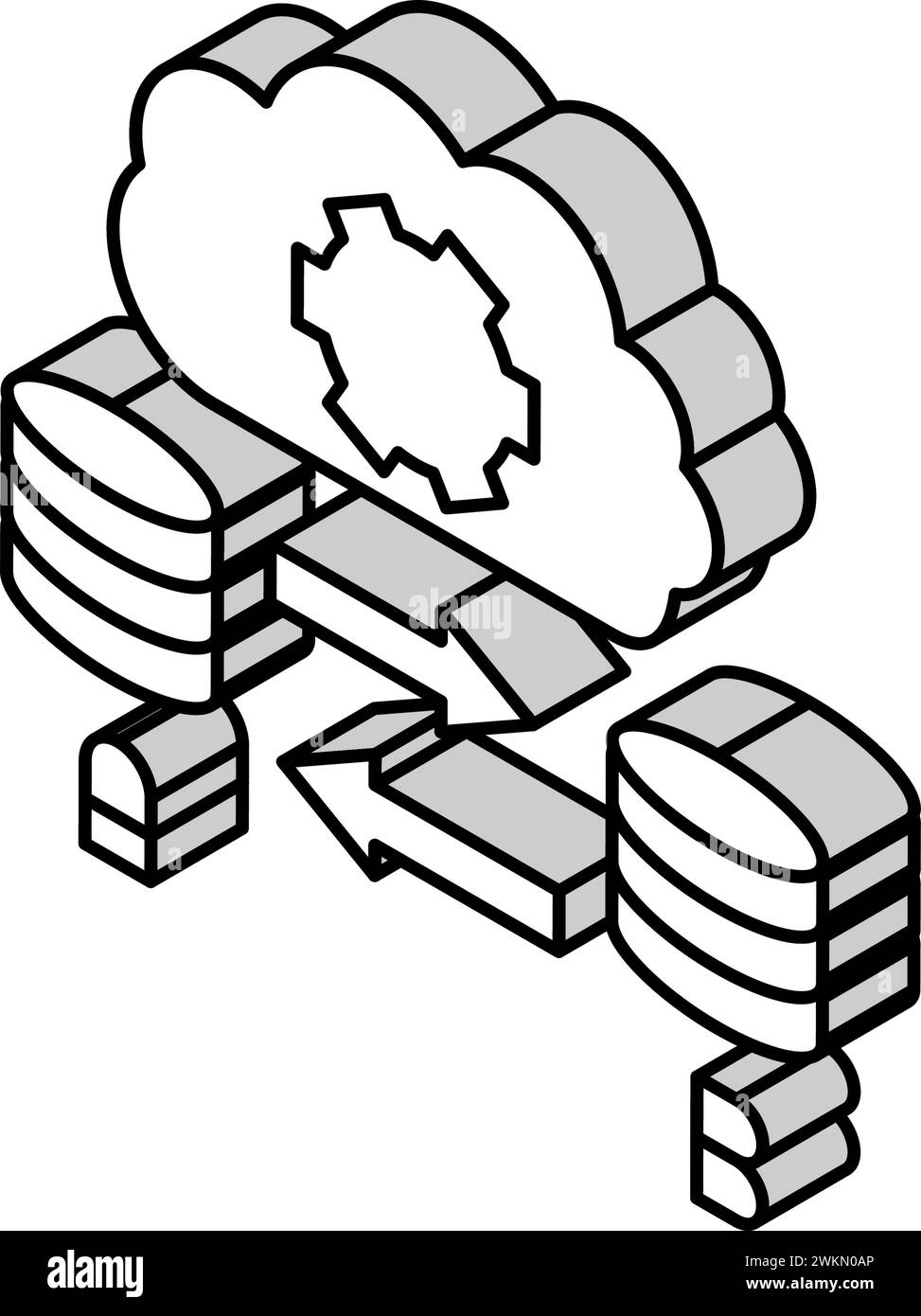 Replication Database Isometric Icon Vector Illustration Stock Vector