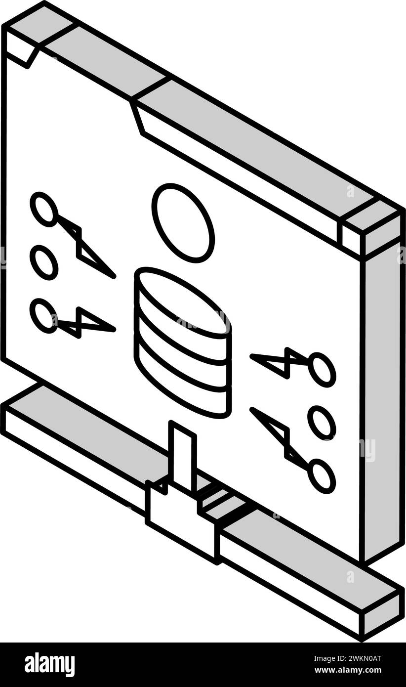 database connectivity isometric icon vector illustration Stock Vector ...
