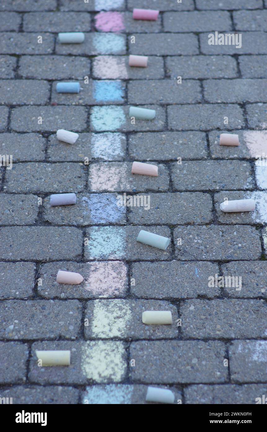 child crayon playing Stock Photo - Alamy