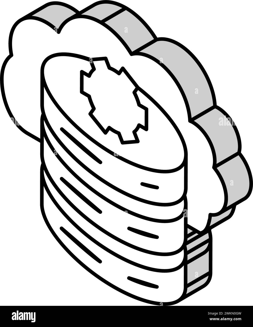 Cloud Database Isometric Icon Vector Illustration Stock Vector Image And Art Alamy