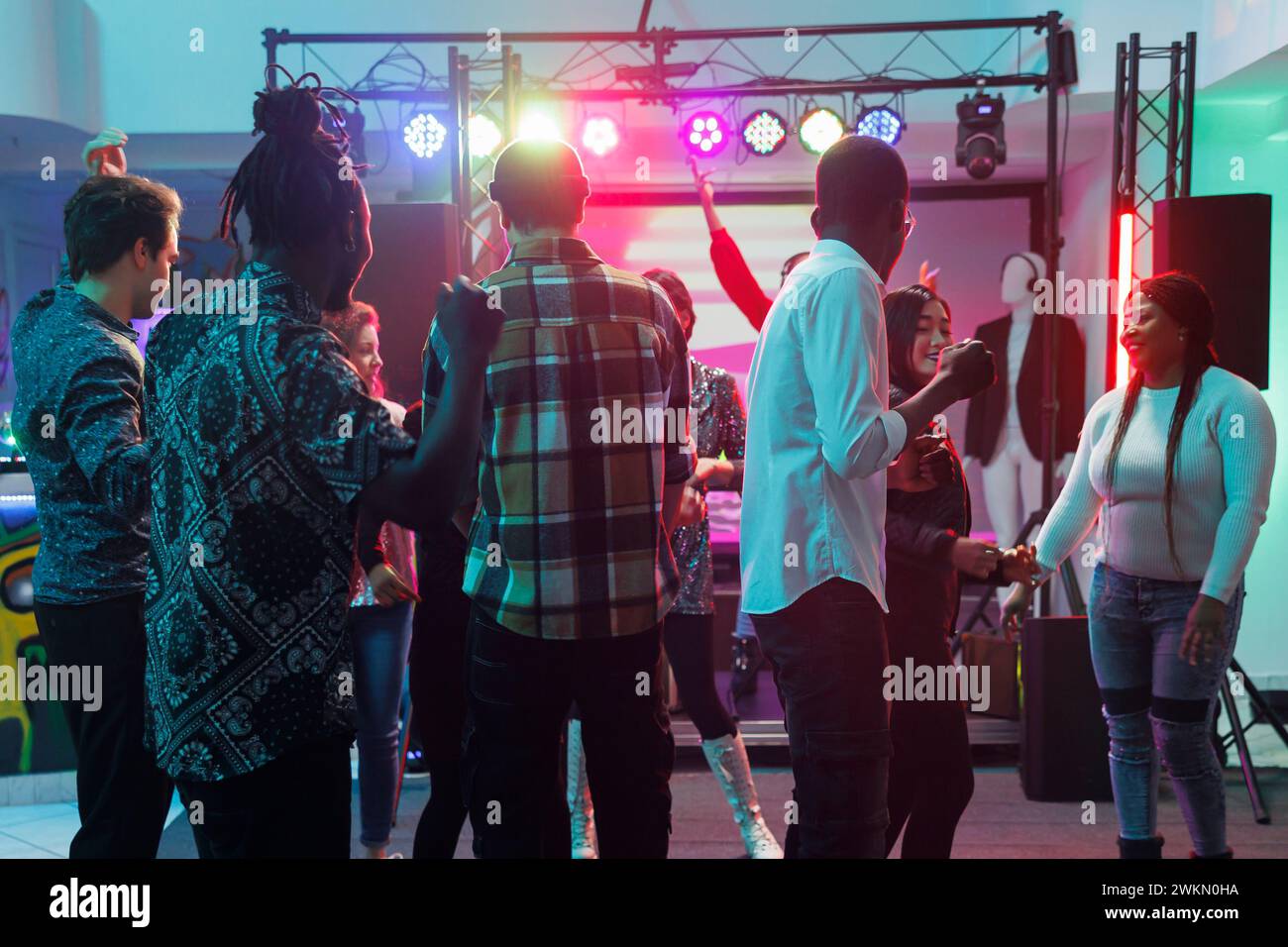 Crowd enjoying light show hi-res stock photography and images - Alamy