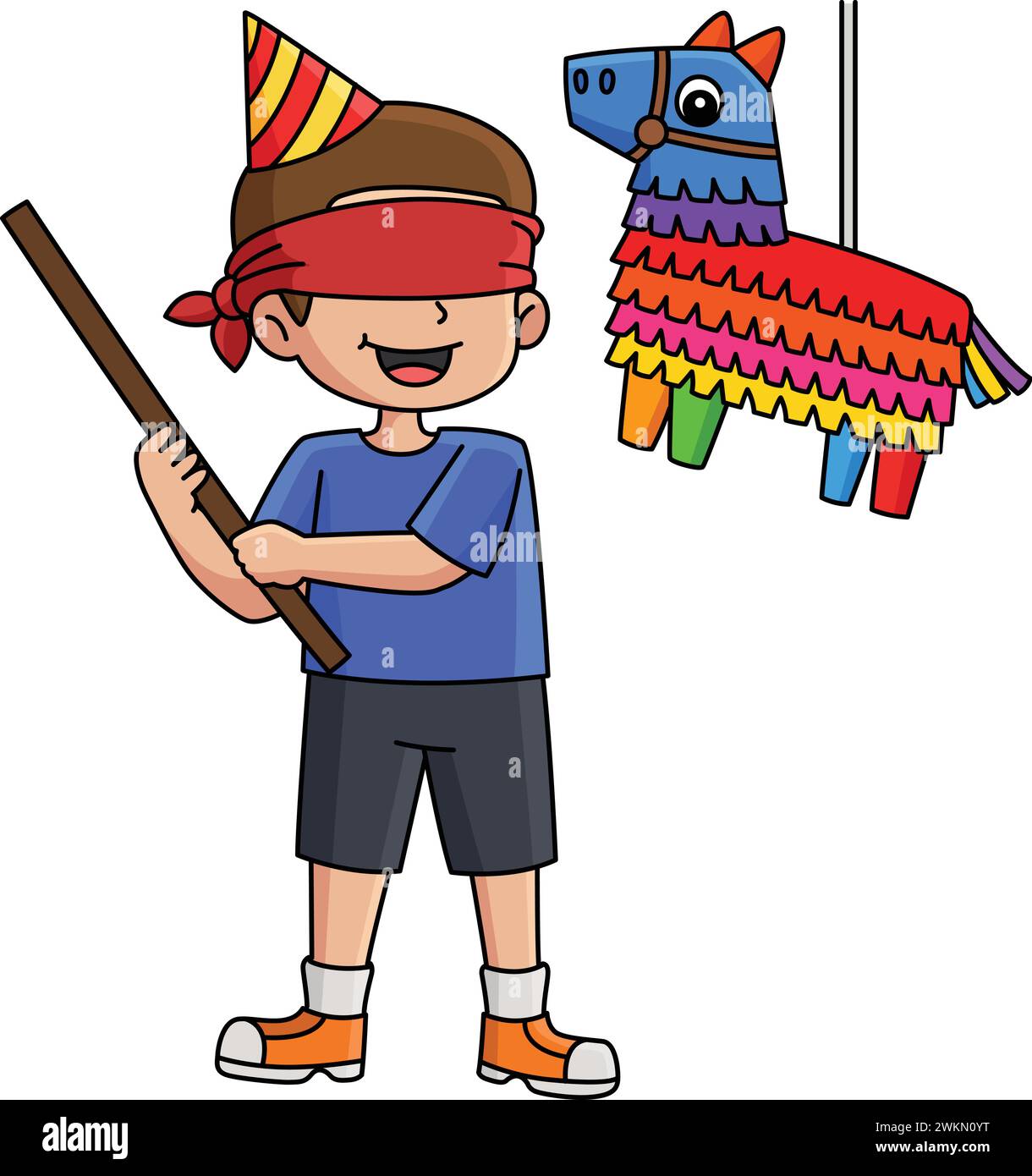 Pinata Clipart 70+ Kid Hitting Pinata Stock Illustrations,