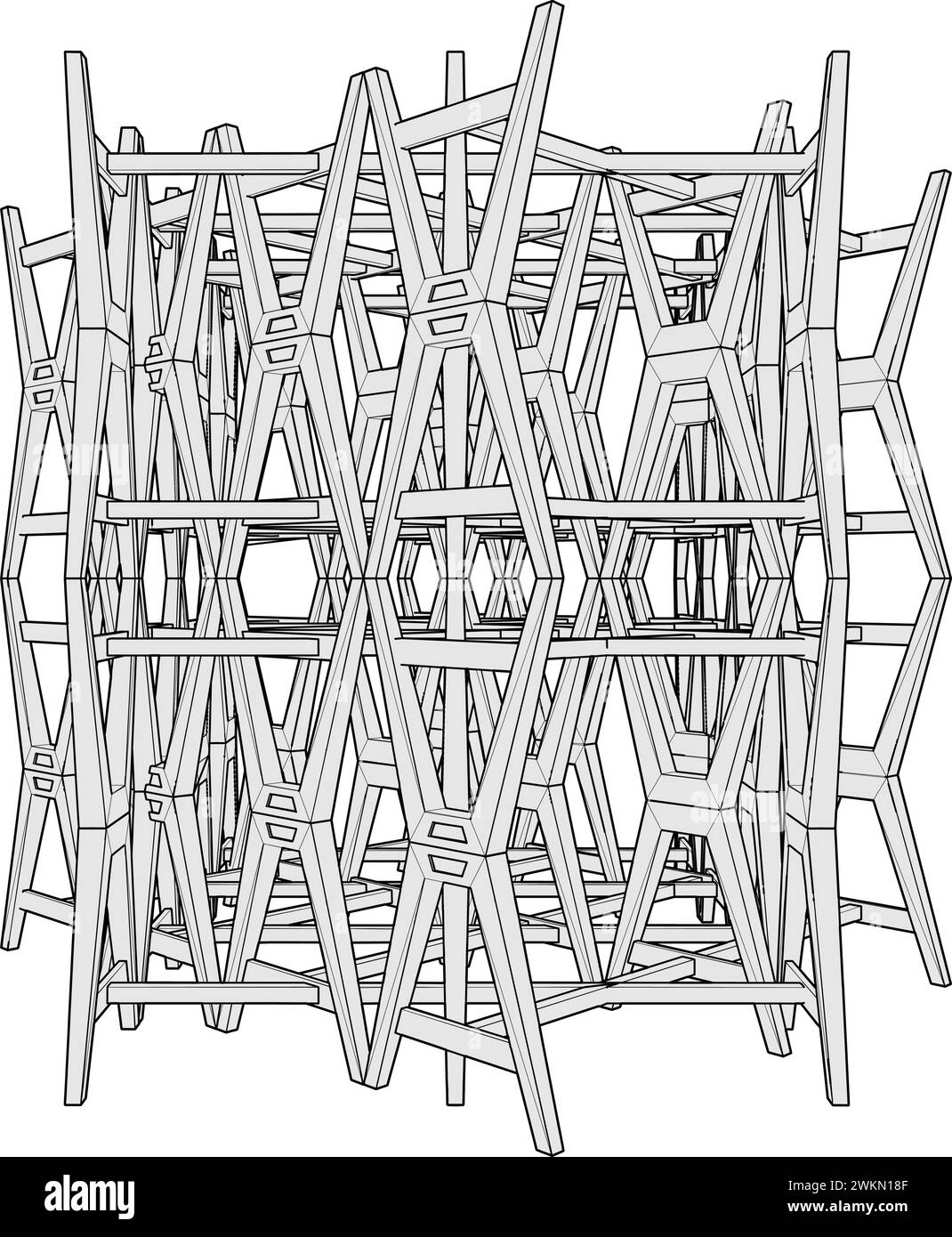 Abstract Construction Structure Vector. A Vector Illustration Of ...