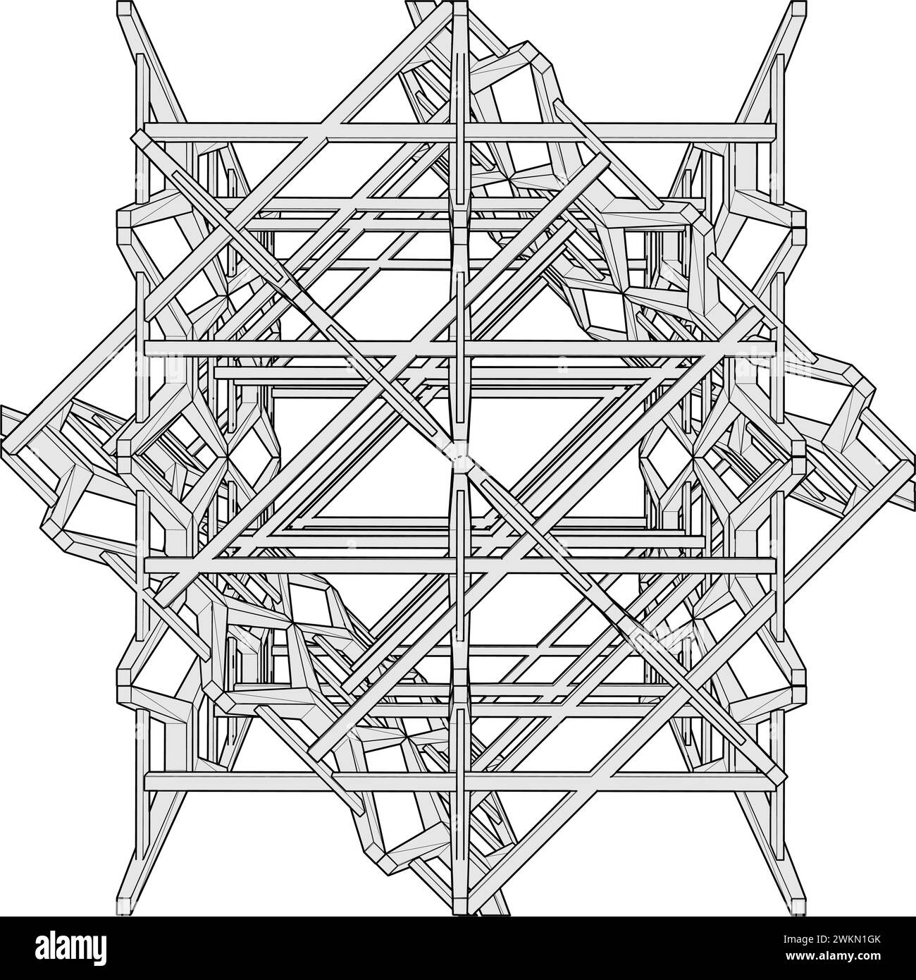 Abstract Construction Structure Vector. A Vector Illustration Of ...