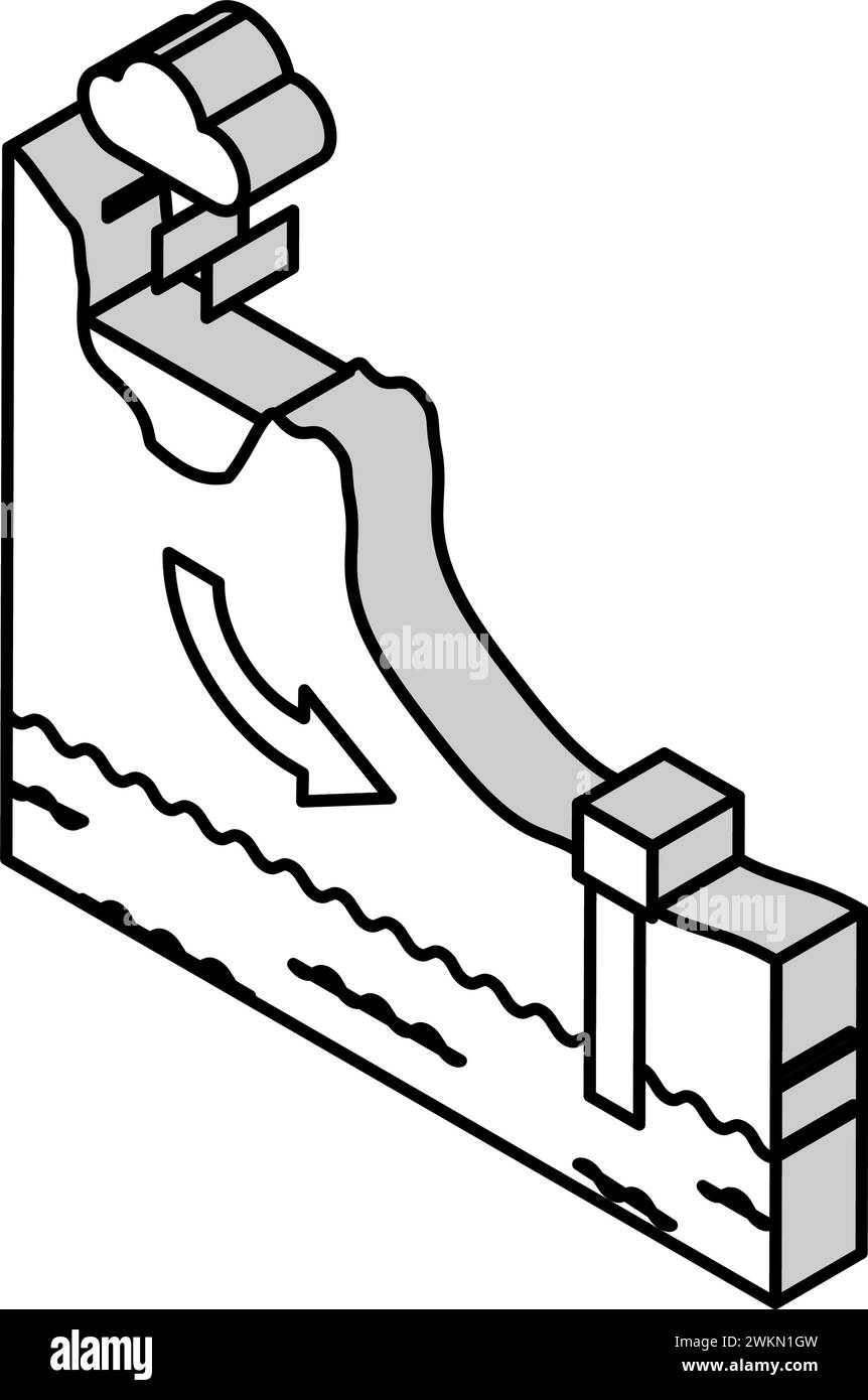 hydrogeological model hydrogeologist isometric icon vector illustration ...
