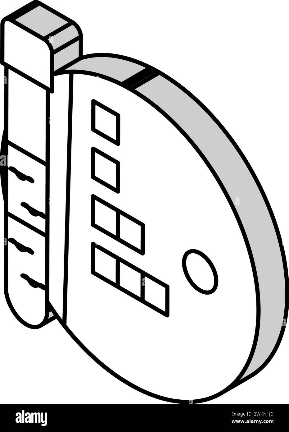 borehole logging hydrogeologist isometric icon vector illustration ...