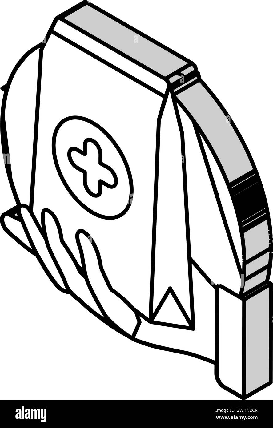 medication dispensing pharmacist isometric icon vector illustration ...