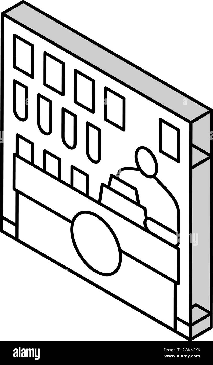pharmacy counter pharmacist isometric icon vector illustration Stock ...