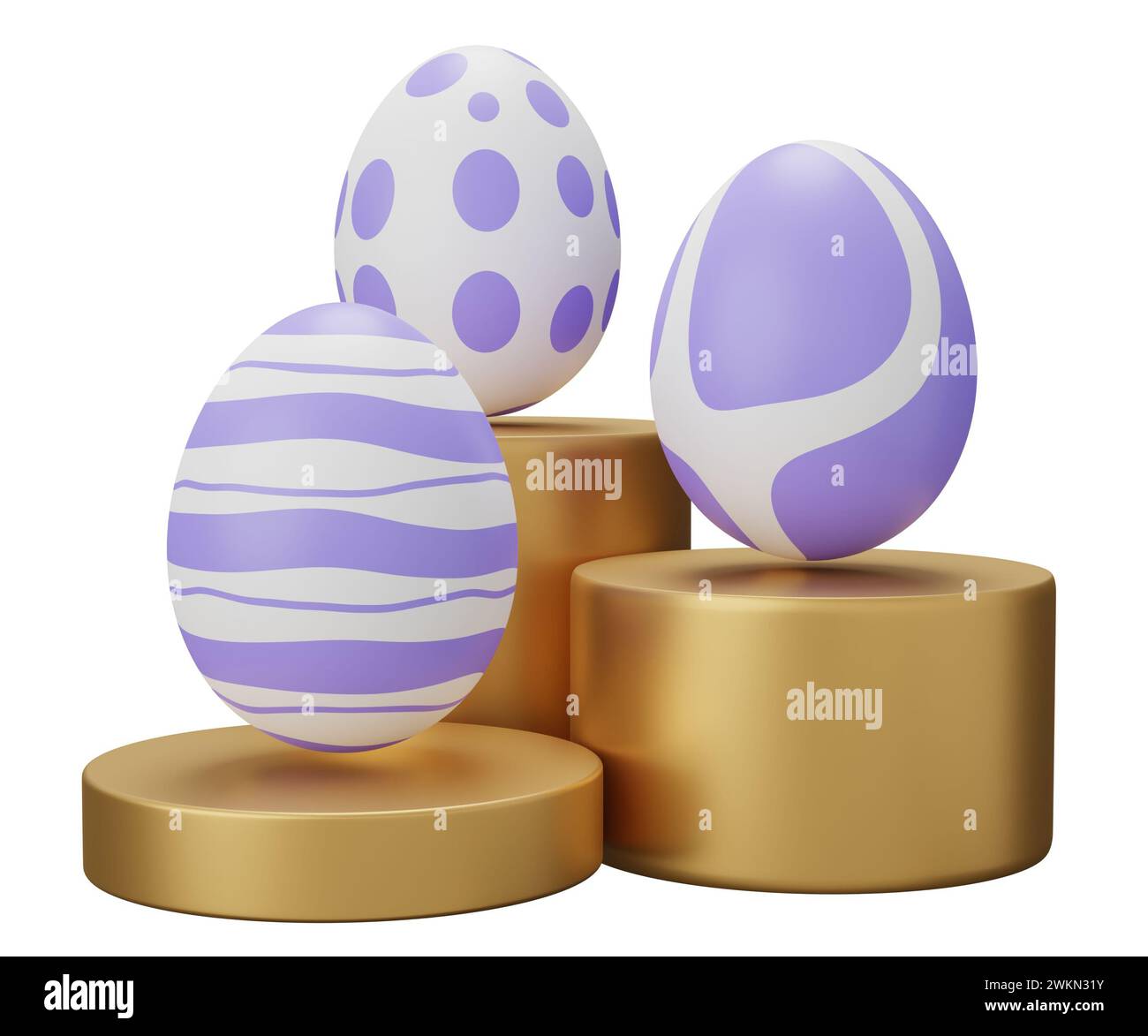 easter egg podium pedestal. 3d render illustration isolated on white ...