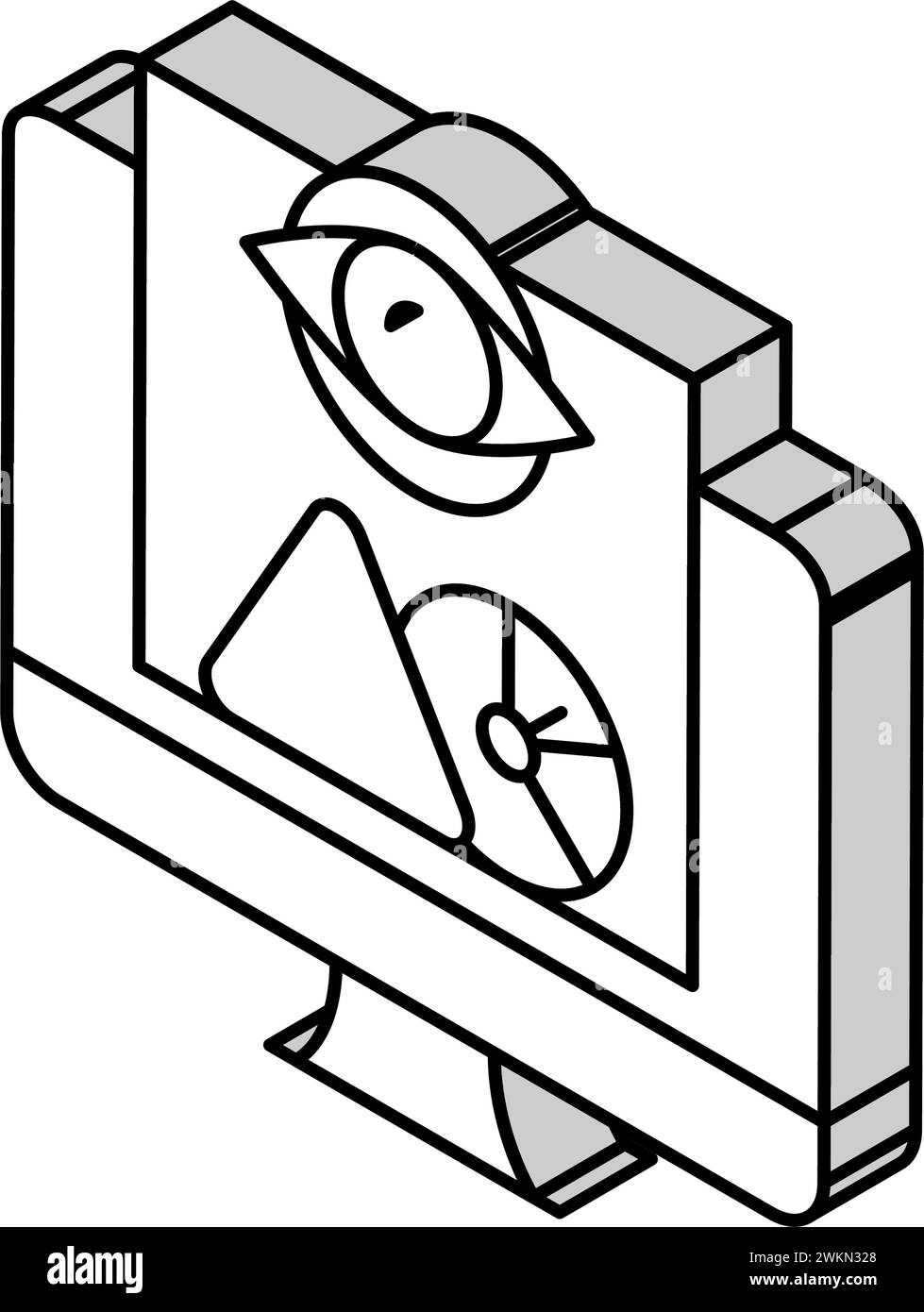 monitoring risk isometric icon vector illustration Stock Vector Image ...