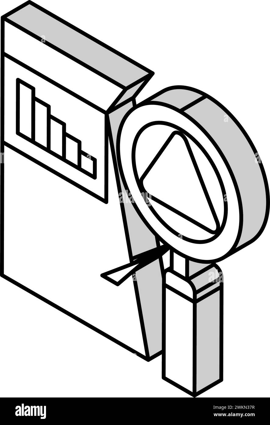 analysis risk isometric icon vector illustration Stock Vector Image ...