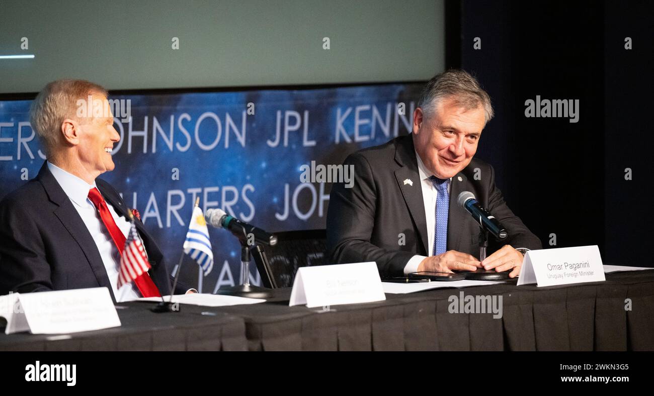 Washington, DC, USA. 15th Feb, 2024. Administrator Bill Nelson, left ...