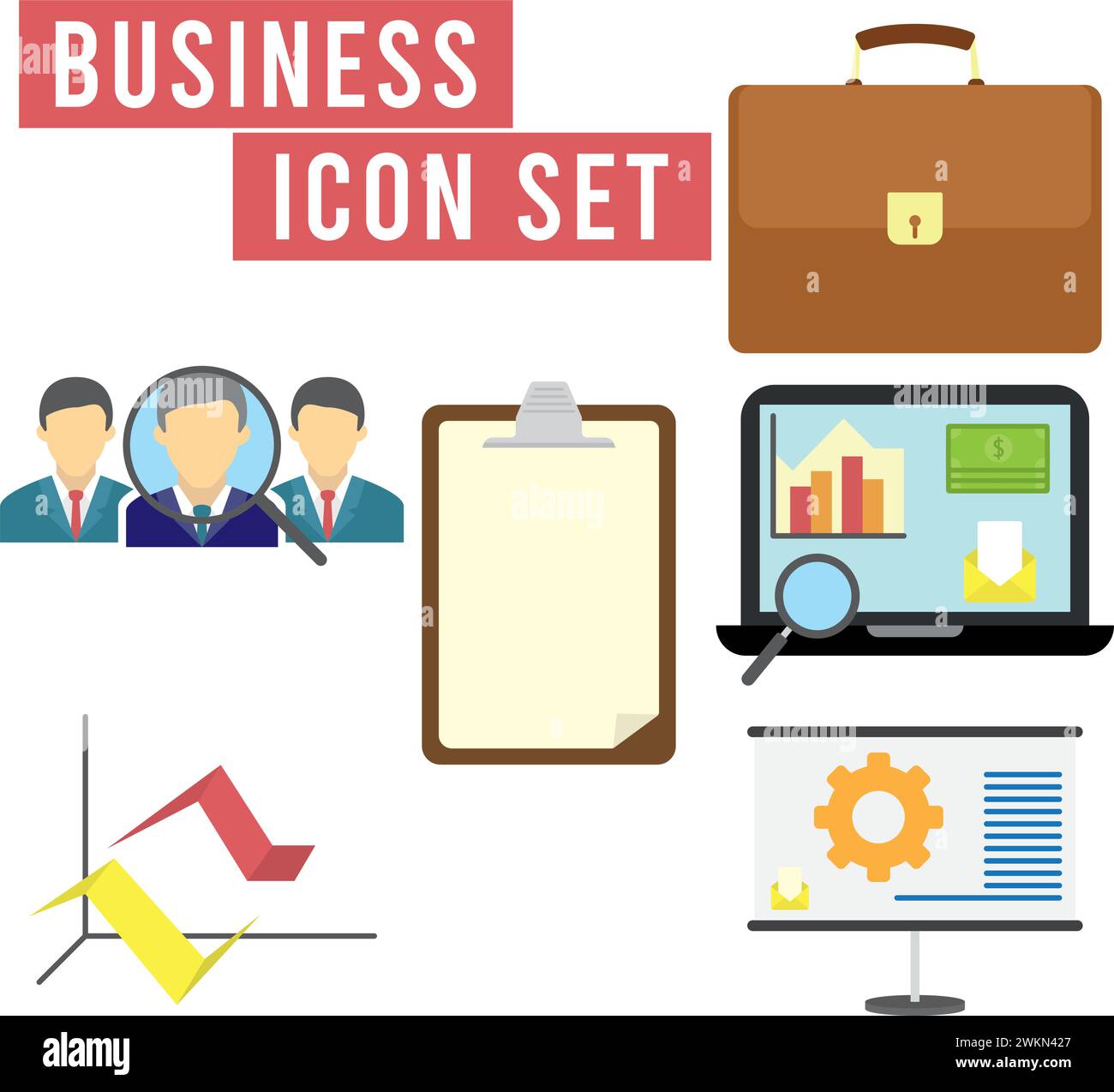 Business icons set Vector Stock Vector Image & Art - Alamy