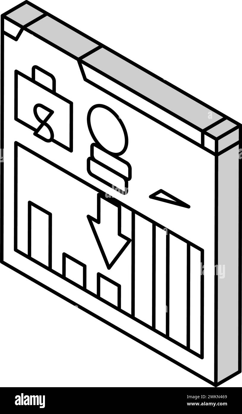 income statement isometric icon vector illustration Stock Vector Image ...