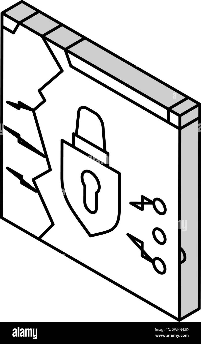 hacking attempt cyberbullying isometric icon vector illustration Stock Vector Image & Art - Alamy
