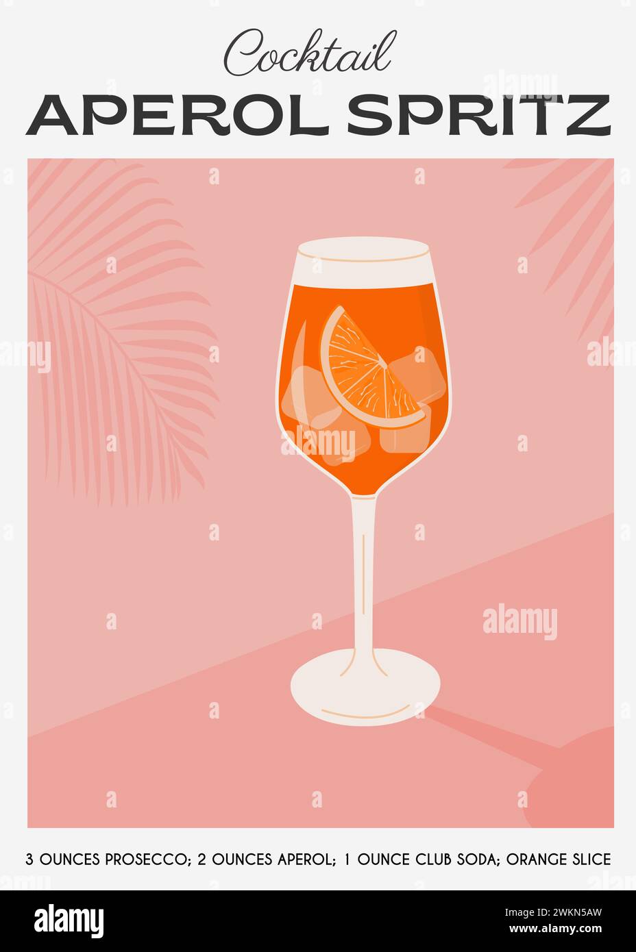 Aperol Spritz Cocktail in glass with ice and slice of orange. Summer ...