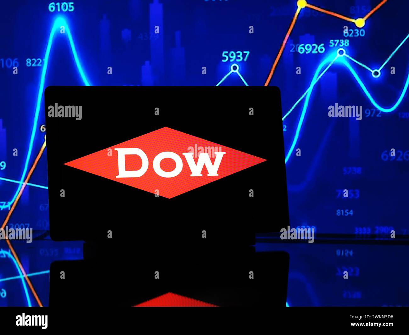 In this photo illustration, The Dow Chemical Company logo seen ...