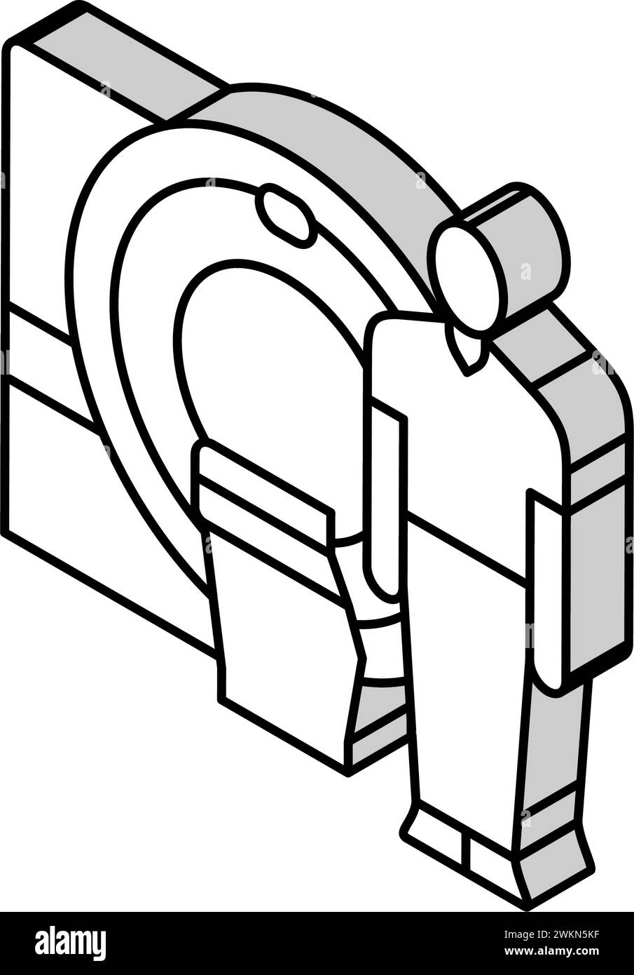 mri technician machine isometric icon vector illustration Stock Vector ...