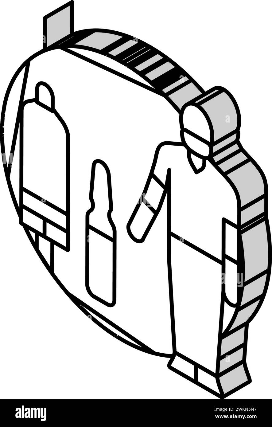 anesthesia technician isometric icon vector illustration Stock Vector ...