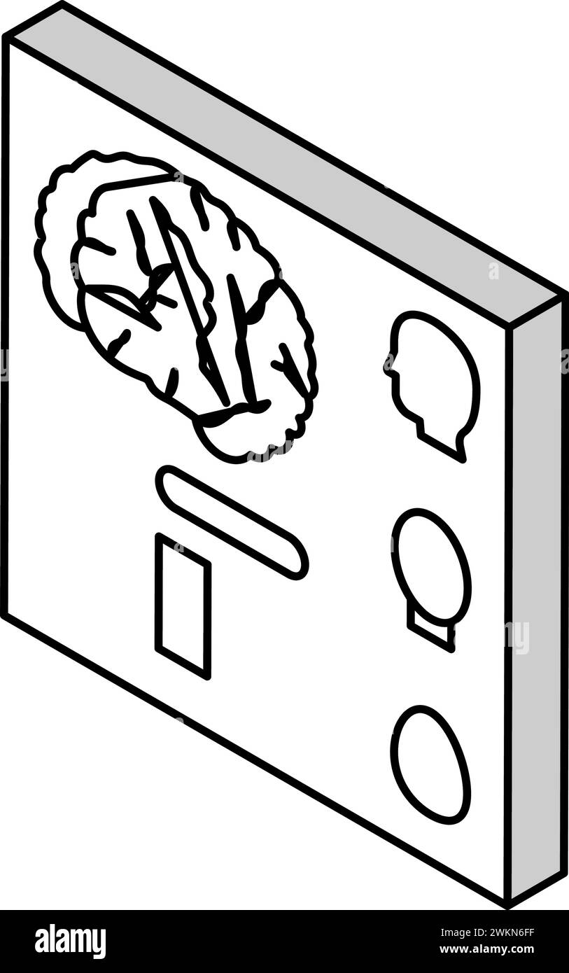 brain examination neurologist isometric icon vector illustration Stock ...