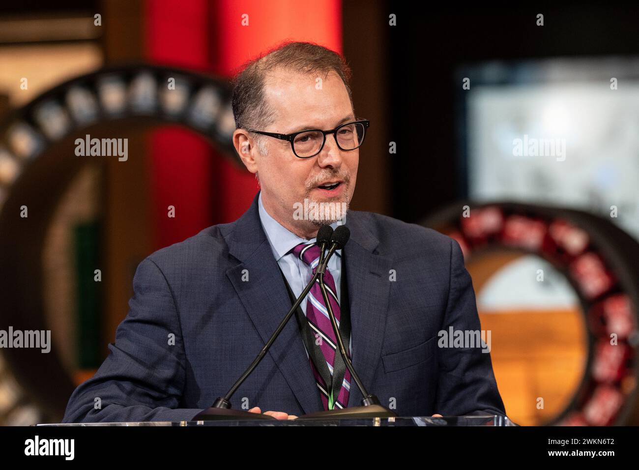 New York, USA. 21st Feb, 2024. Manhattan Borough President Mark Levine ...