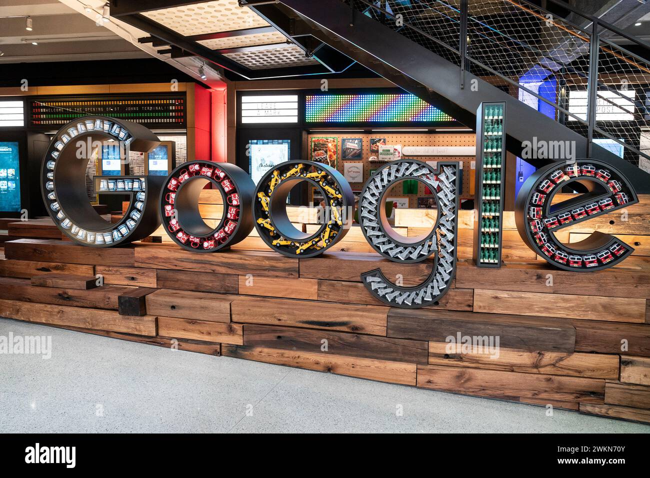 New York, USA. 21st Feb, 2024. Atmosphere at the opening of Google's ...