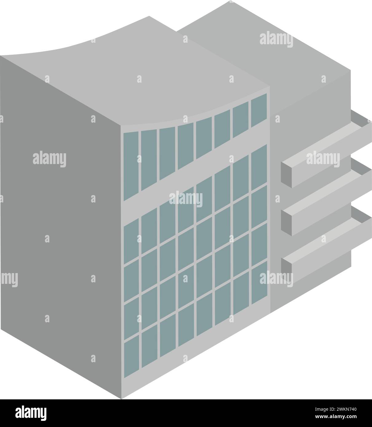 Colored isometric building icon Vector illustration Stock Vector Image ...