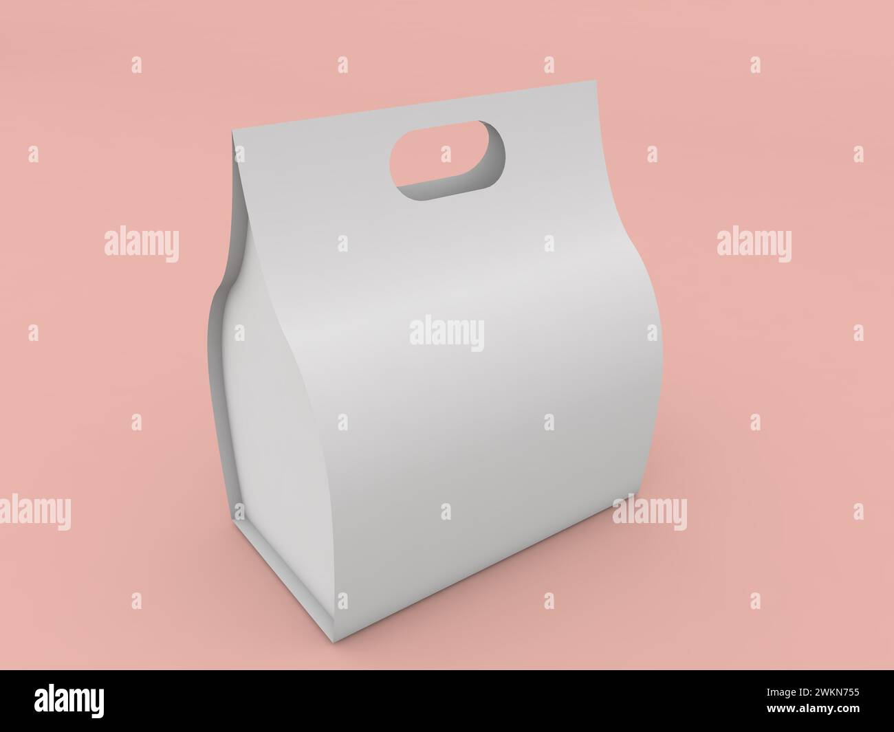 Fast food packaging mockup on a pink background. 3d render illustration ...