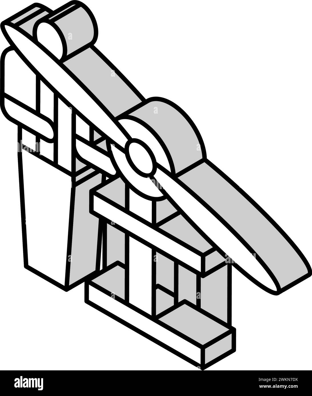 propeller maintenance aircraft isometric icon vector illustration Stock ...