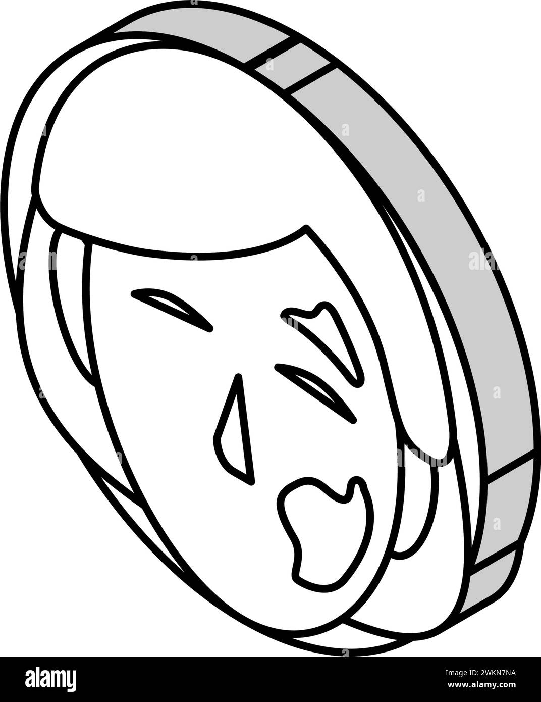 changes skin texture disease symptom isometric icon vector illustration ...