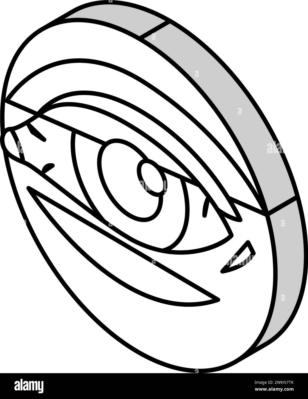 yellowing the skin eyes disease symptom isometric icon vector ...