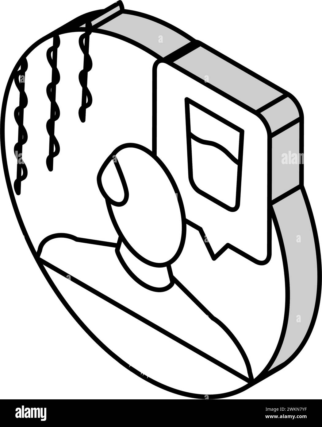 excessive thirst disease symptom isometric icon vector illustration ...