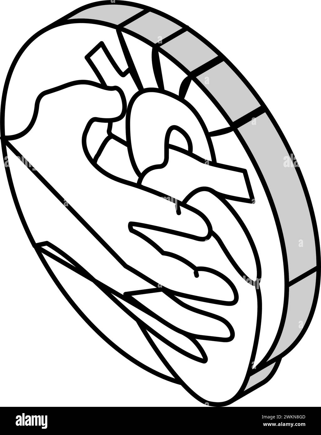 chronic heart palpitations disease symptom isometric icon vector ...