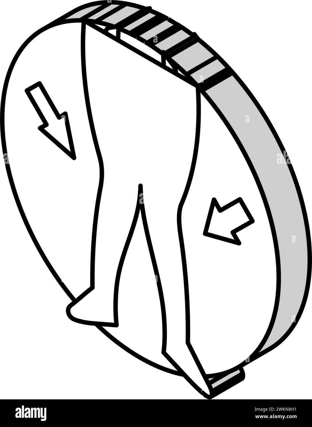 unsteady gait disease symptom isometric icon vector illustration Stock ...