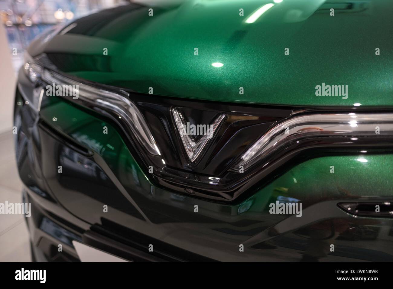 new green red Vinfast vf 8 electric crossover in Studio, advanced ...