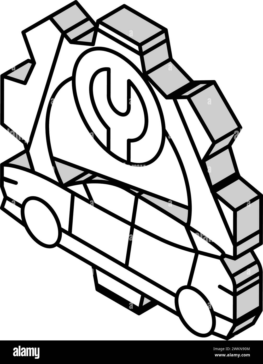 ev maintenance electric isometric icon vector illustration Stock Vector ...