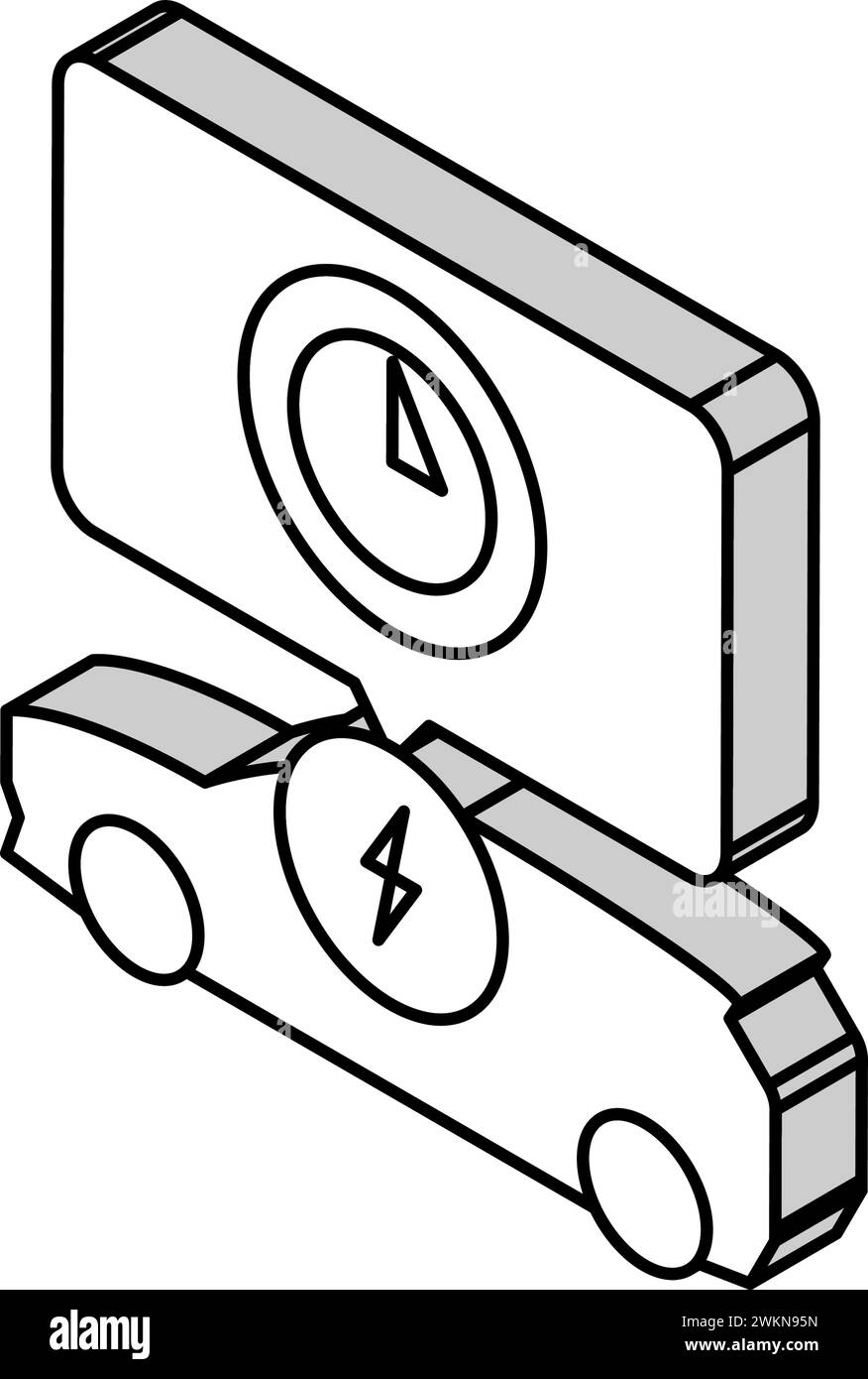 charging time electric isometric icon vector illustration Stock Vector ...