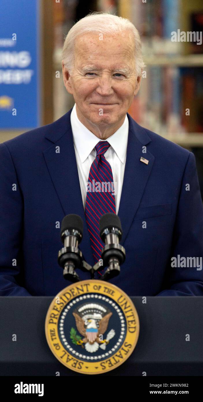 Culver City, California, USA. 21st Feb, 2024. President JOE BIDEN ...