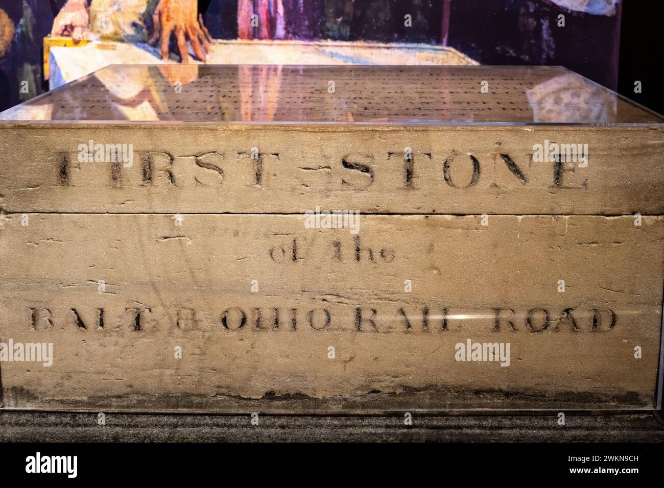Baltimore and Ohio Railroad First Stone marking the beginning of the ...