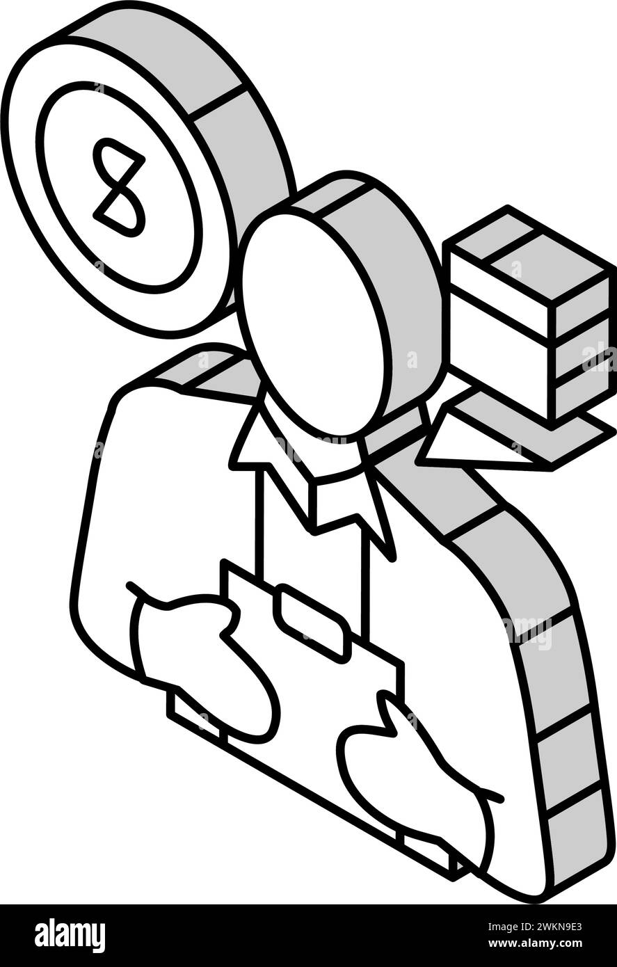 financial advisor isometric icon vector illustration Stock Vector Image ...