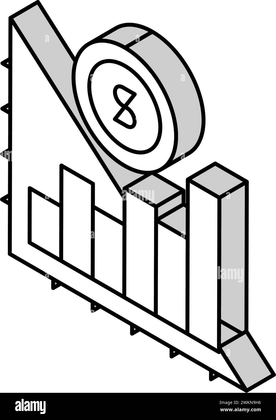 financial charts advisor isometric icon vector illustration Stock ...