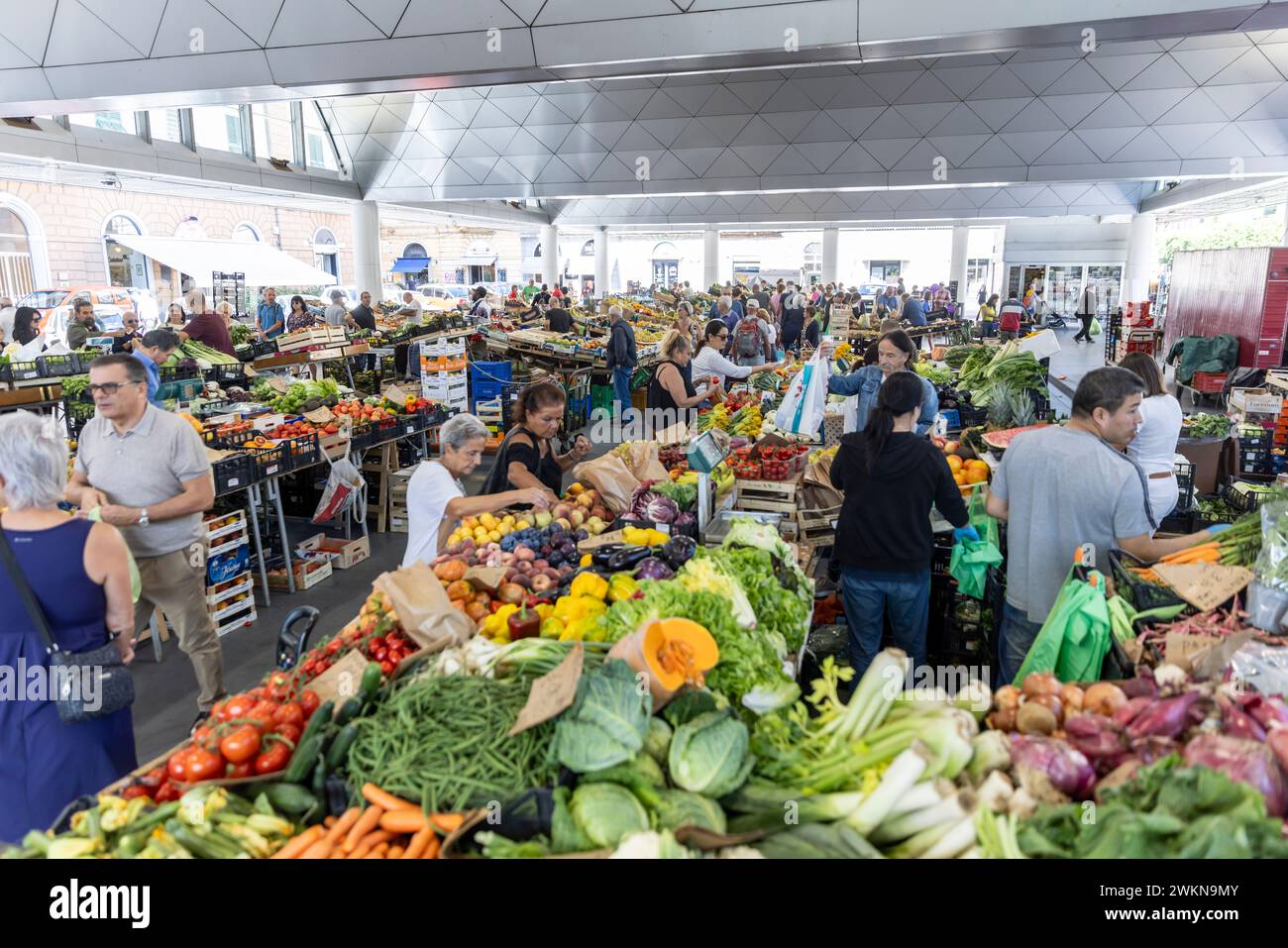 A market in La Spezia, a jumping off point for people traveling to ...