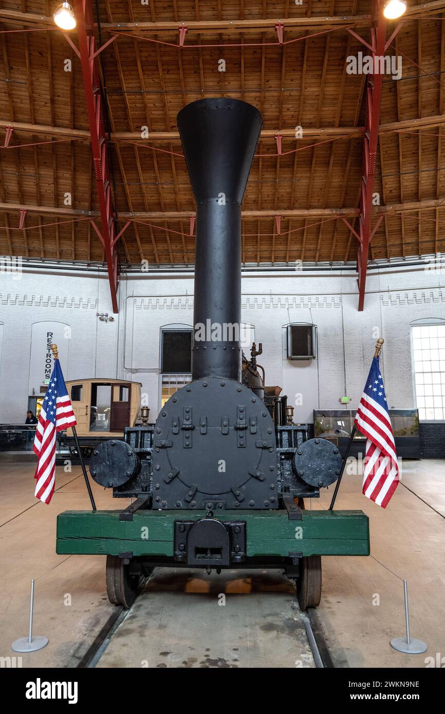 The Lafayette B&O steam engine at the B&O Railroad Museum in Baltimore ...