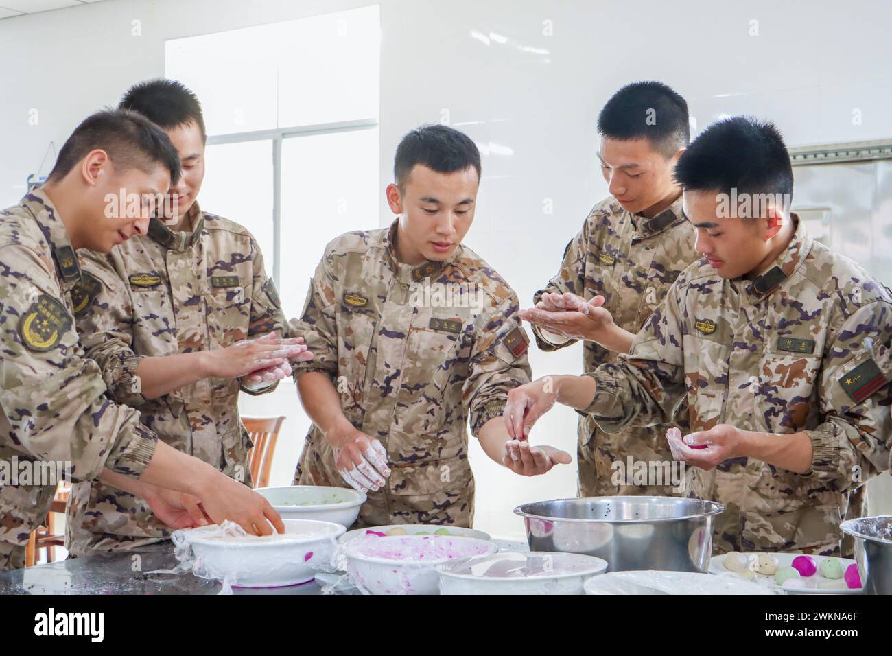 BEIHAI, CHINA - FEBRUARY 21, 2024 - Armed police officers and soldiers ...