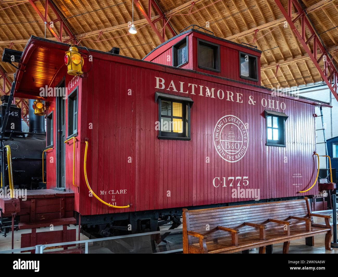 B&O Caboose for freight train crew at the B&O Railroad Museum Stock Photo - Alamy