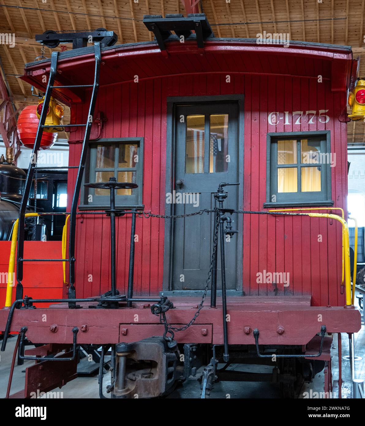 B&O Caboose for freight train crew at the B&O Railroad Museum Stock ...
