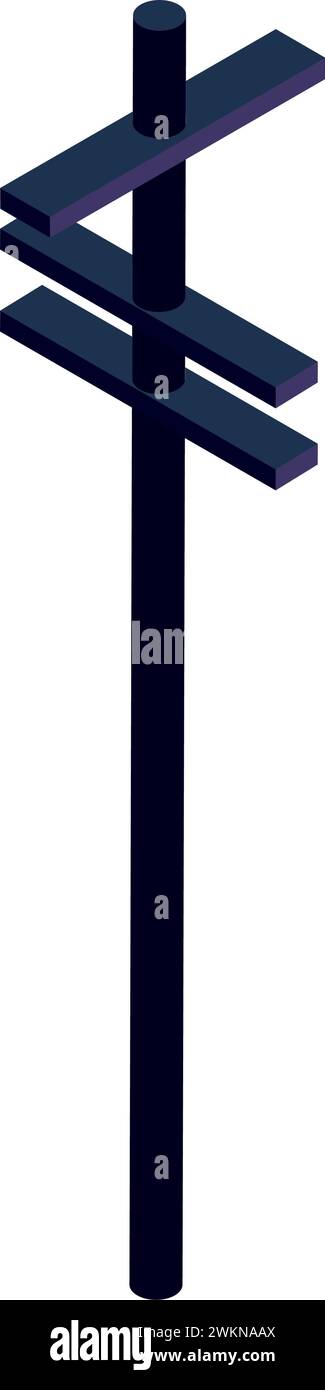 Isometric street electricity post icon Vector illustration Stock Vector ...