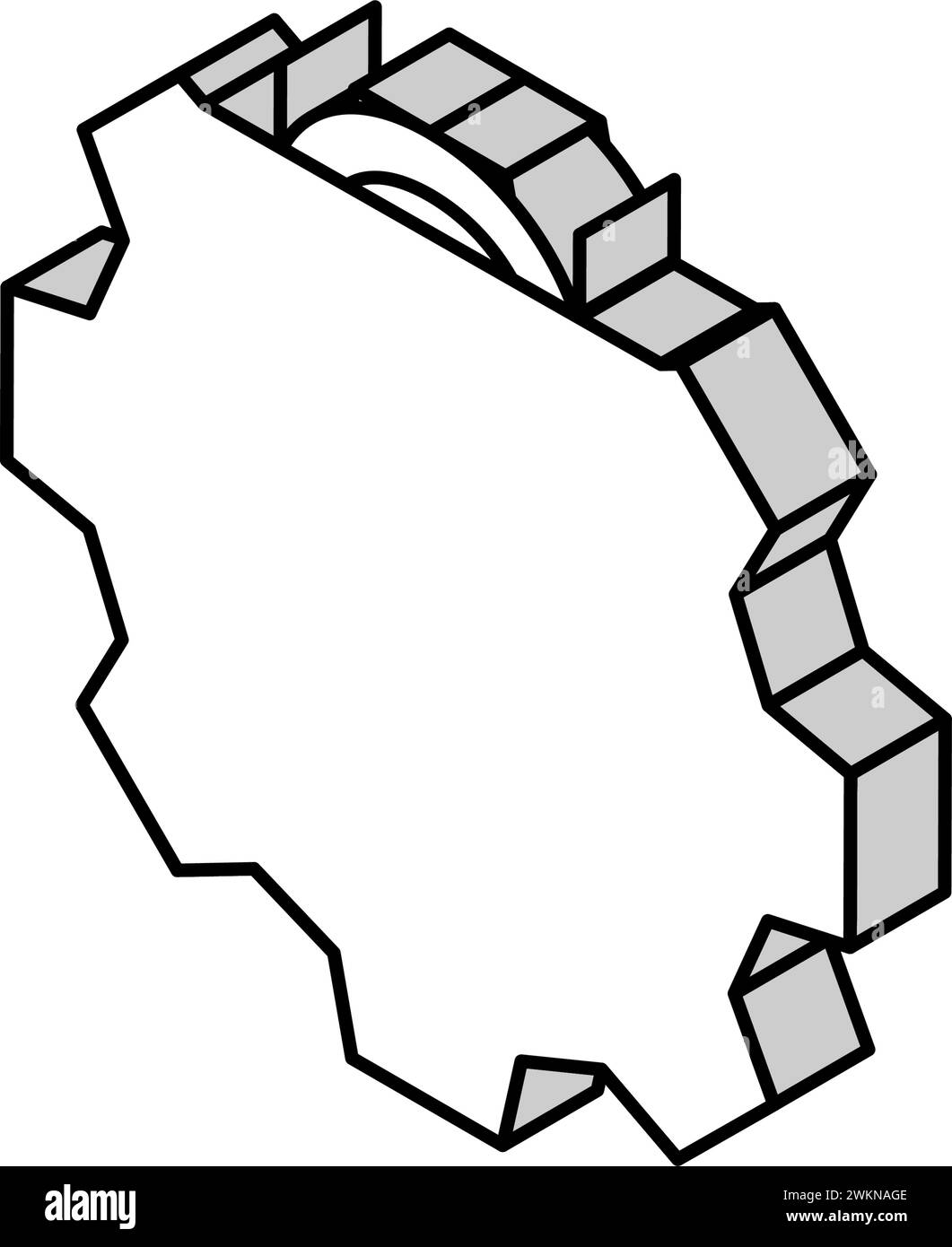 route optimization autonomous delivery isometric icon vector ...