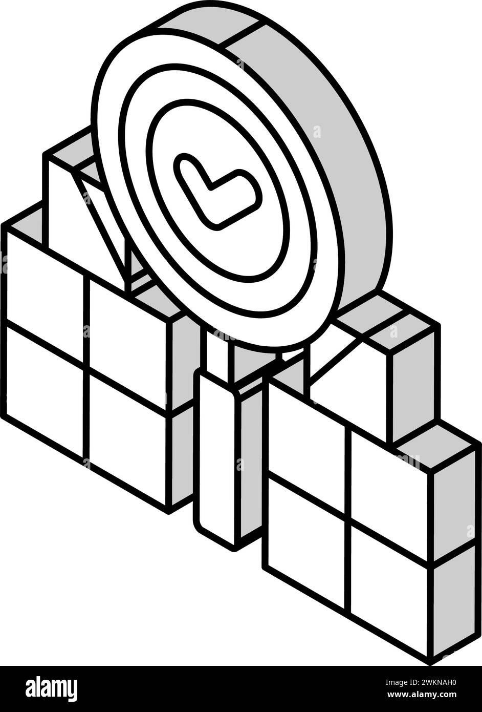 cargo inspection autonomous delivery isometric icon vector illustration ...